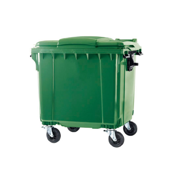 Contentor do Lixo 4 Rodas Cor Verde (RAL 6024) Litros 800 L